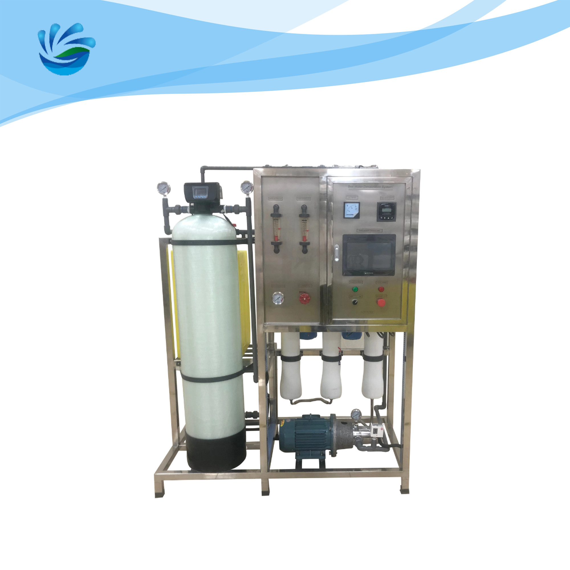 500LPH Seawater Desalination RO System Reverse Osmosis Water Treatment ...