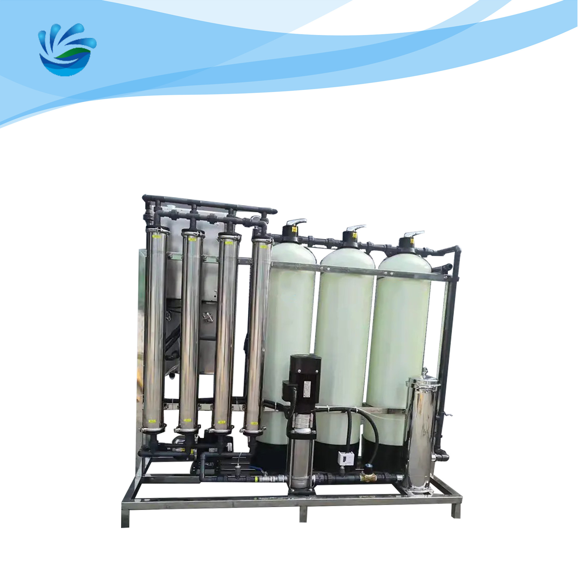 1000L Brackish Water RO Plant Reverse Osmosis System For TDS Salinity ...