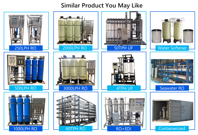 One Stage RO Water Treatment System 2000LPH Water Desalination Plant
